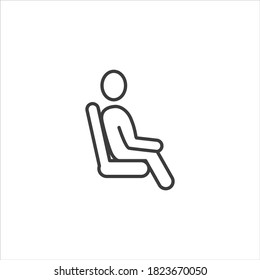 Passenger Icon On White Background Stock Vector (Royalty Free ...