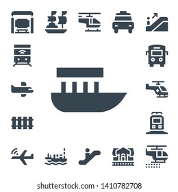 Passenger Icon Set 17 Filled Passenger Stock Vector (Royalty Free ...