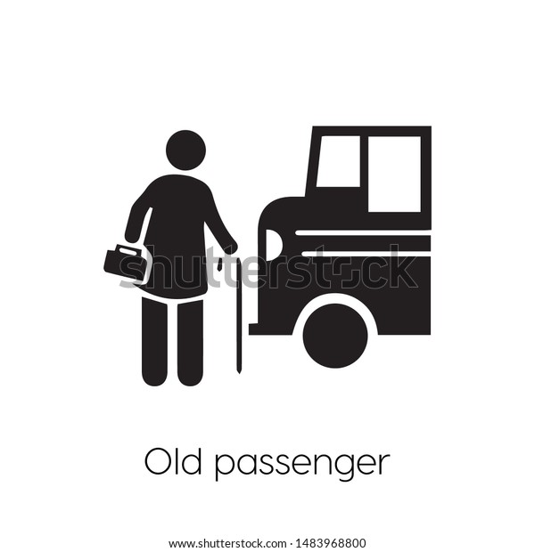 Passenger Icon Vector Old Passenger Symbol Stock Vector (Royalty Free ...