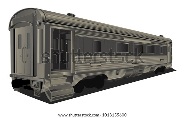 wagon de train de voyageurs en : image vectorielle de stock (libre de ...