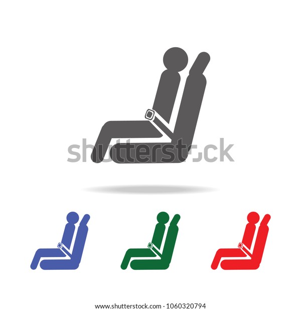 Passenger Seat Airplane Icon Elements Airport Stock Vector (Royalty ...