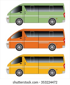 Passenger Van Car Stock Vector (Royalty Free) 353224472 | Shutterstock
