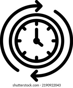 Passing Time Icon Outline Style Time Stock Vector (Royalty Free ...