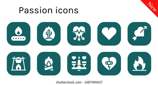 Passion Icon Set 10 Filled Passion: vector de stock (libre de regalías ...