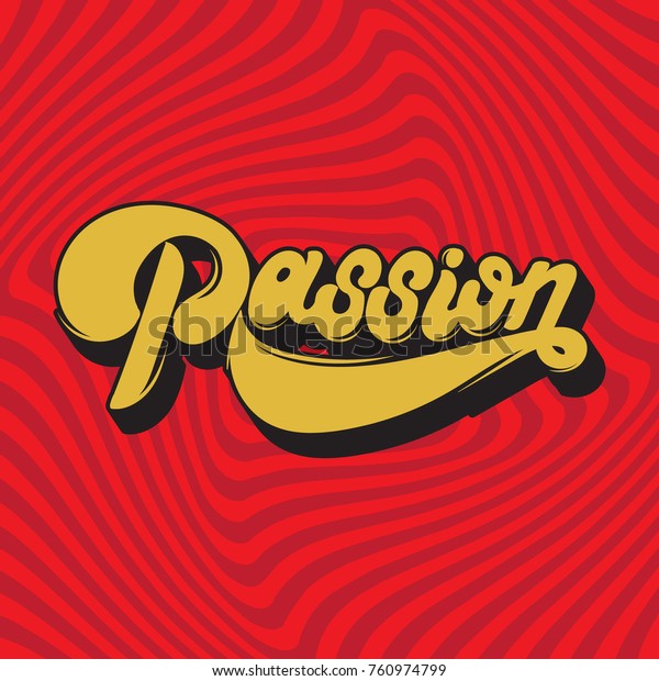 Passion Vector Handwritten Lettering Made 90s: vetor stock (livre de ...