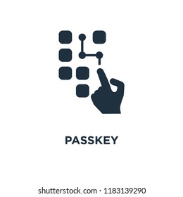 Passkey Icon Black Filled Vector Illustration Stock Vector (Royalty ...