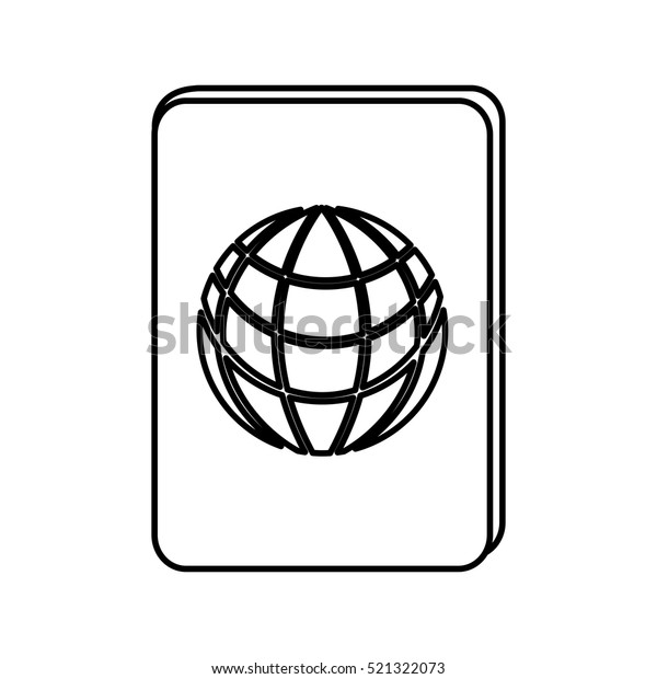 Passport Document Isolated Icon Vector Illustration Stock Vector