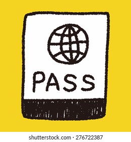 Passport Doodle Drawing Stock Vector (Royalty Free) 593749586
