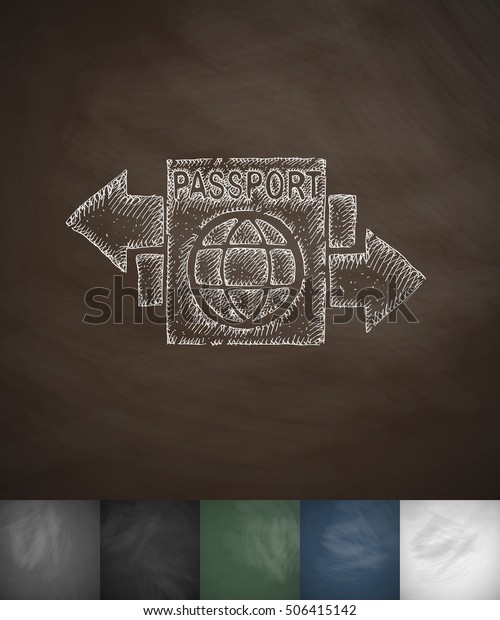 Passport Icon Hand Drawn Vector Illustration Stock Vector (Royalty Free ...