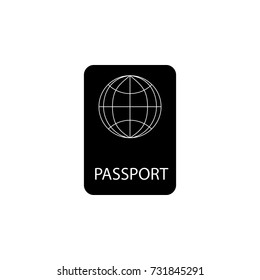 Passport Icon On White Background Stock Vector (Royalty Free) 731845291 ...