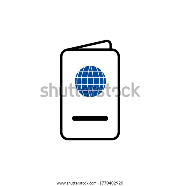 Passport Icon Vector Illustration Logo Template Stock Vector (Royalty ...