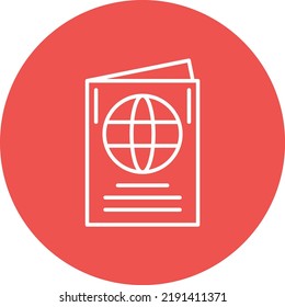 Passport Line Circle Icon Vector Image Stock Vector (Royalty Free ...