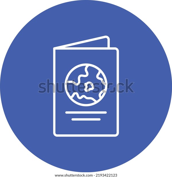 Passport Line Circle Icon Vector Image Stock Vector (Royalty Free ...