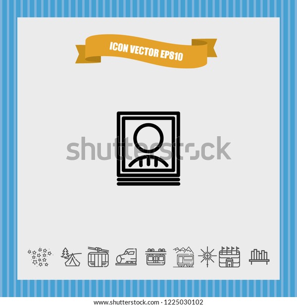 Passport Photo Icon Vector Stock Vector (Royalty Free) 1225030102 ...