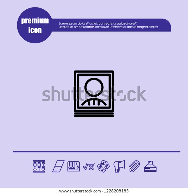 Passport Photo Icon Vector: เวกเตอร์สต็อก (ปลอดค่าลิขสิทธิ์) 1228208185 ...