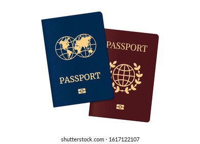 Passport Set World Map Globe On Stock Vector (Royalty Free) 1617122107 ...