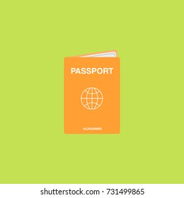 Passport Vector Icon Green Background Stock Vector (Royalty Free ...