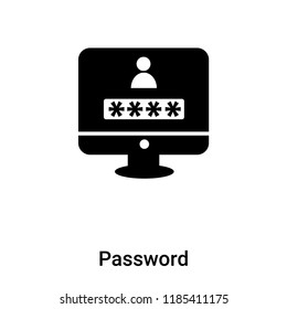 Password Icon Vector Isolated On White Stock Vector (Royalty Free ...
