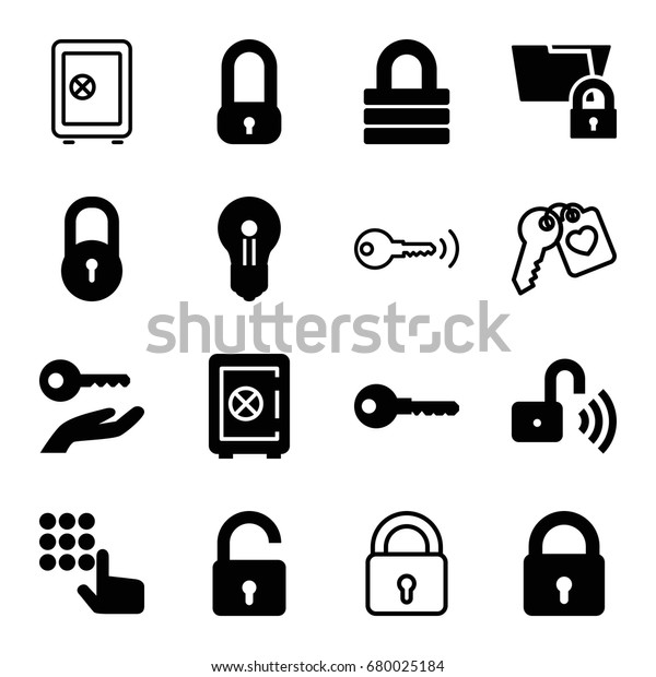 Password Icons Set Set 16 Password Stock Vector (Royalty Free ...