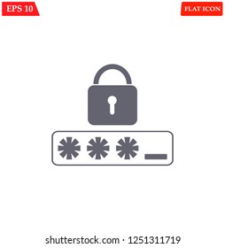 Password Lock Icon Vectorpassword Protection Icon Stock Vector (Royalty ...