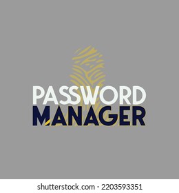 Password Manager Typography Logo Person Shape Stock Vector (Royalty ...