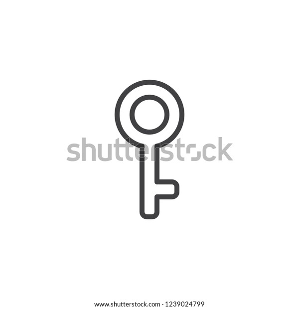 Password Outline Icon Linear Style Sign Stock Vector (Royalty Free ...