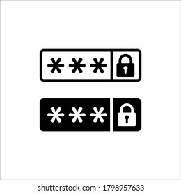 Password Protection Icon Symbol Vector Illustration Stock Vector ...