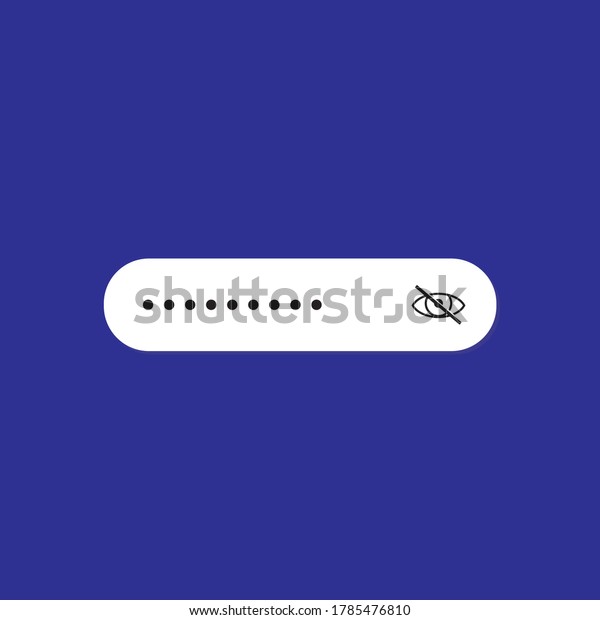 Password Show Hide Ui Bar Interface Stock Vector (Royalty Free ...