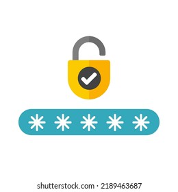 Password Successfully Unlocked Icon Vector Illustration Stock Vector ...