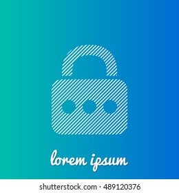 Password White Stroke Fill Blue Green Stock Vector (Royalty Free ...