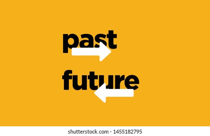 Past Future Arrows Opposite Directions Stock Vector (Royalty Free ...