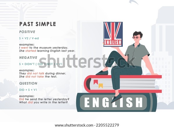 Past Simple Rule Study Tenses English: เวกเตอร์สต็อก (ปลอดค่าลิขสิทธิ์ ...