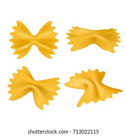 Pasta Butterfly Realistic Vector Illustration Stock Vector (Royalty ...