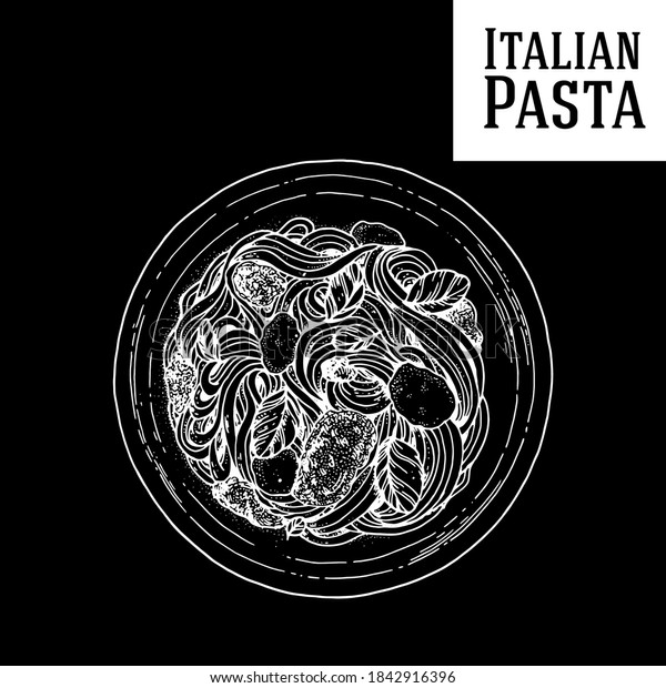 Pasta Dish Vector Illustration Italian Cuisine Stock Vector (Royalty ...