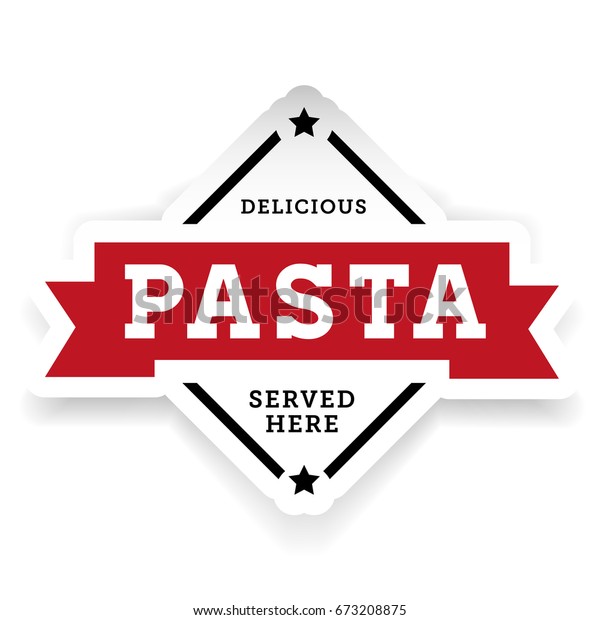 Pasta Vintage Stamp Sticker Vector Stock Vector (Royalty Free ...