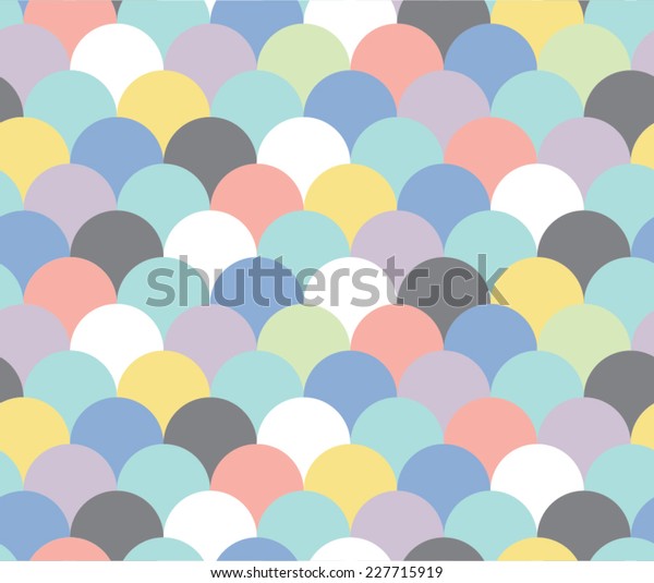 Pastel Abstract Scallop Seamless Repeat Wallpaper Stock Vector (Royalty ...