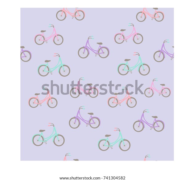 Pastel Bike Bicycle Pattern Seamless Vector Stock Vector (Royalty Free ...