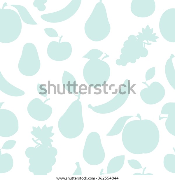 Pastel Blue Color Fruit Pattern Fruit: เวกเตอร์สต็อก (ปลอดค่าลิขสิทธิ์ ...