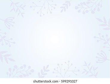 Pastel Blue Gradient Background Flower Border Stock Vector (Royalty ...