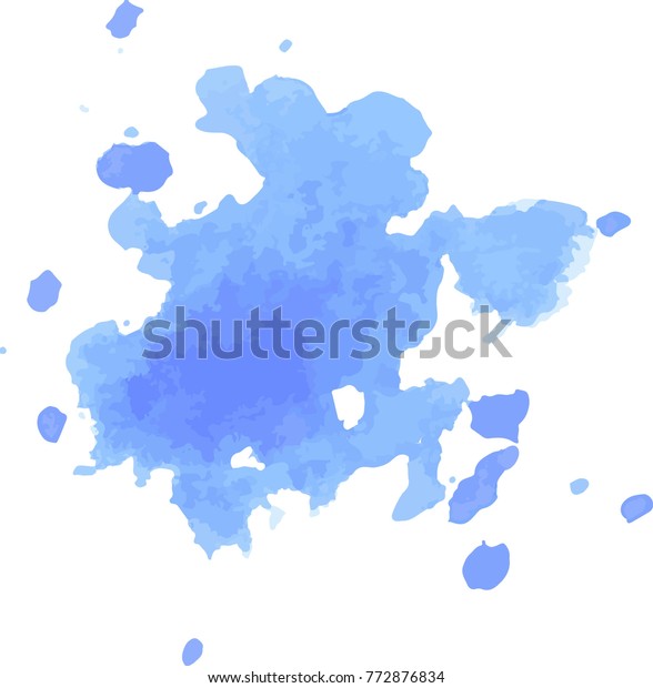Pastel Blue Watercolor Splash Vector Isolated Stock Vector (Royalty ...