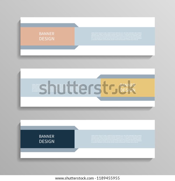 Pastel Color Banner Template Web Banner Stock Vector (Royalty Free ...