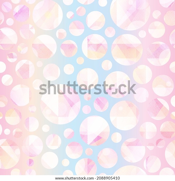 Pastel Color Circle Seamless Pattern Stock Vector (Royalty Free ...