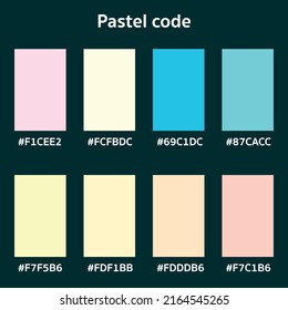 Pastel Color Guide Palette Web Safe Stock Vector (Royalty Free ...