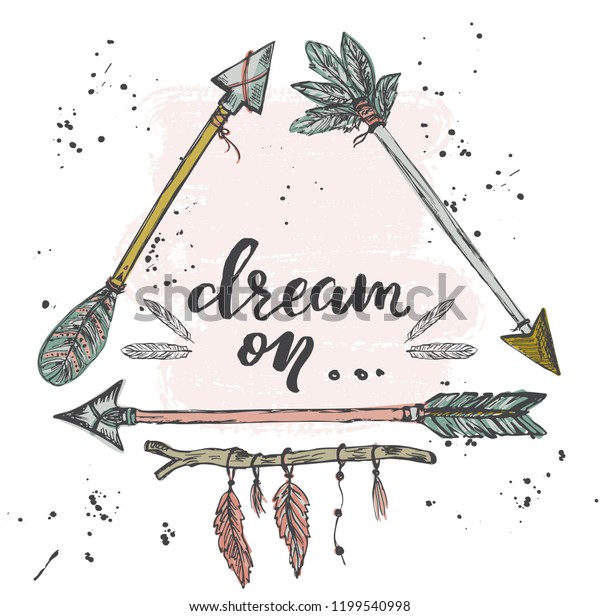 Pastel Color Poster Template Boho Style Stock Vector (Royalty Free ...
