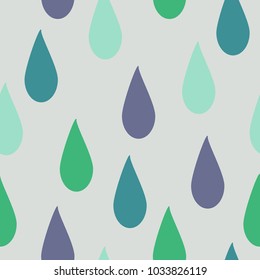 Pastel Colored Raindrop Spring Seamless Background Stock Vector ...