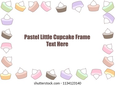 Pastel Cupcake Frame Vector Stock Vector (Royalty Free) 1134123140 ...