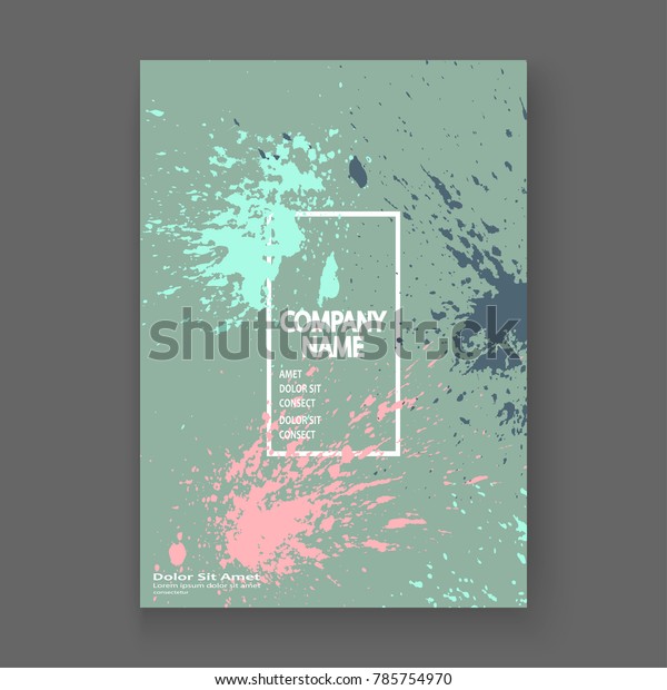 Pastel Explosion Paint Splatter Artistic Cover Stock Vector (Royalty ...