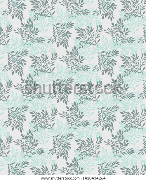 Pastel Green Seamless Pattern Textile Wallpaper Stock Vector (Royalty ...
