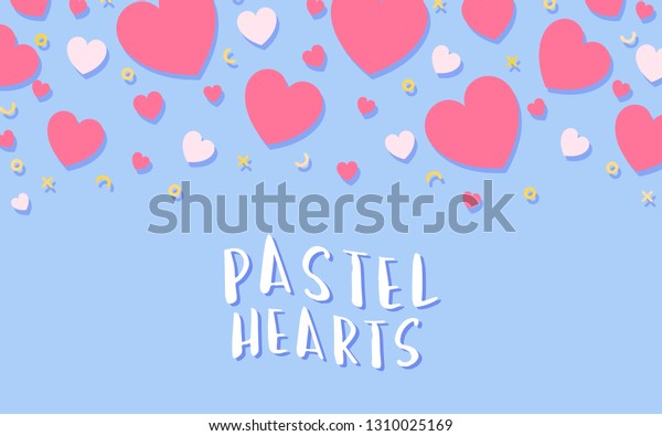 Pastel Hearts Background Design Vector Stock Vector (Royalty Free ...