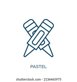 Pastel Icon Thin Linear Pastel Outline Stock Vector (Royalty Free ...